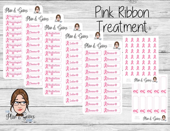 Breast Cancer Treatment Planner Stickers Chemo Planner - Etsy
