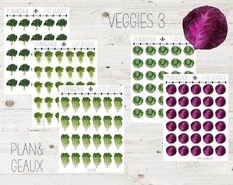 Cabbage Lettuce Stickers One Inch Round Seals - Etsy