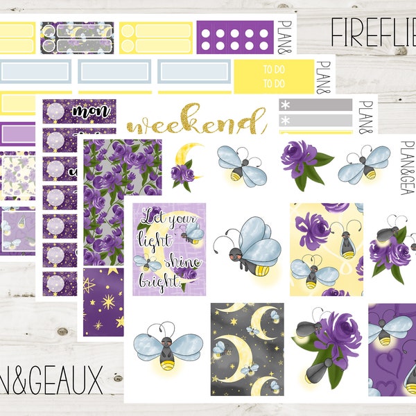 Fireflies Planner Stickers - Etsy
