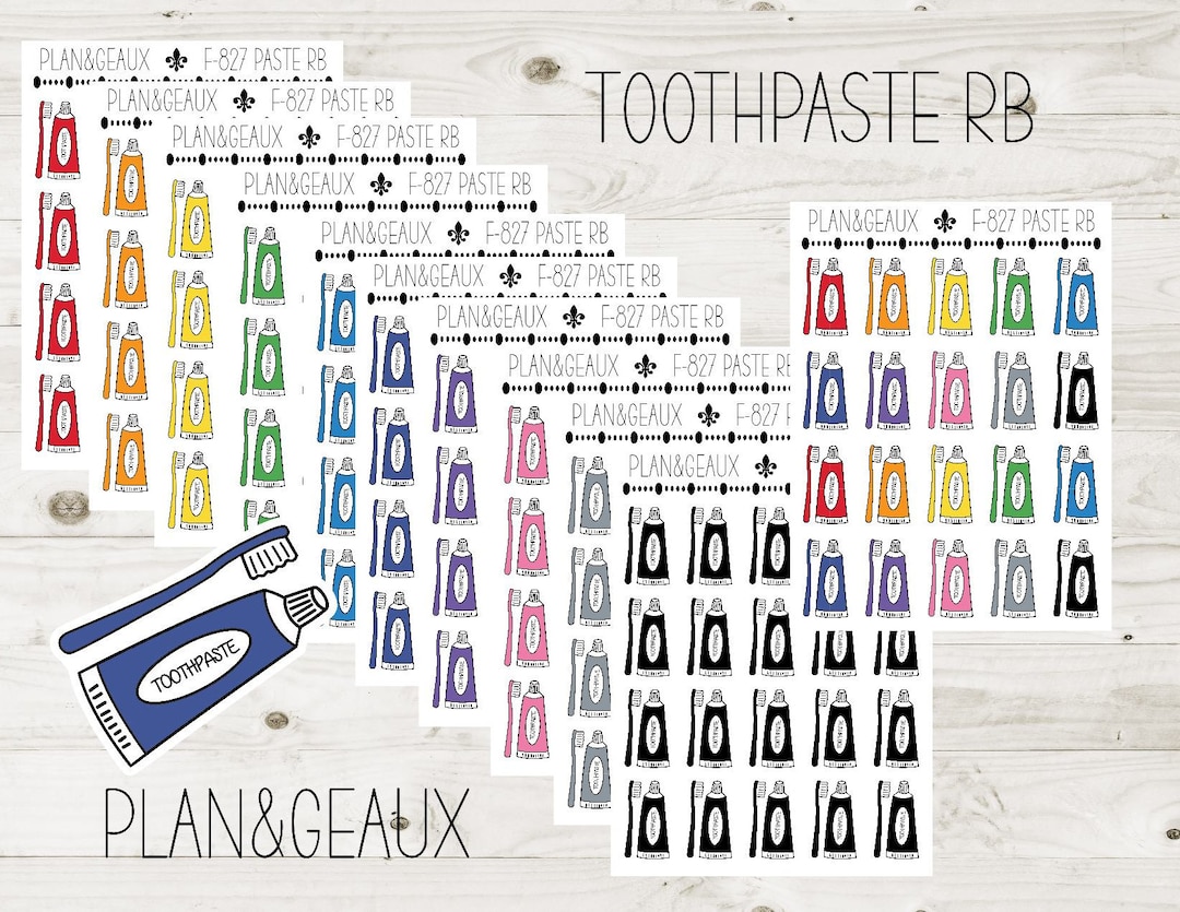 Brush Teeth Stickers, Toothbrush Stickers, Toothpaste Sticker, Dentist ...