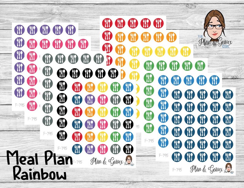 Meal Plan Stickers Menu Stickers Meal Prep Sticker Meal - Etsy