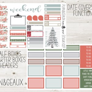 Floral Winter Deer Weekly Kit Planner Stickers, Peace on Earth Weekly ...