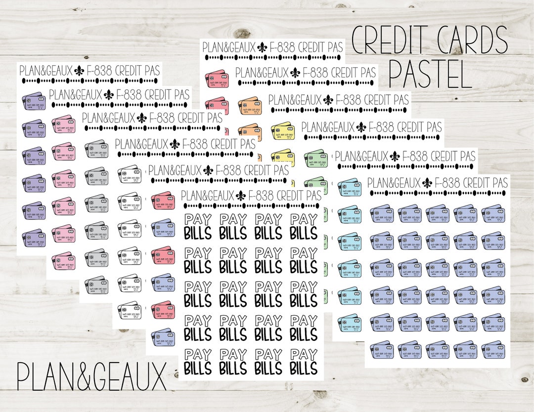 Credit Cards Stickers, Credit Stickers, Bills Sticker, Pay Bills ...