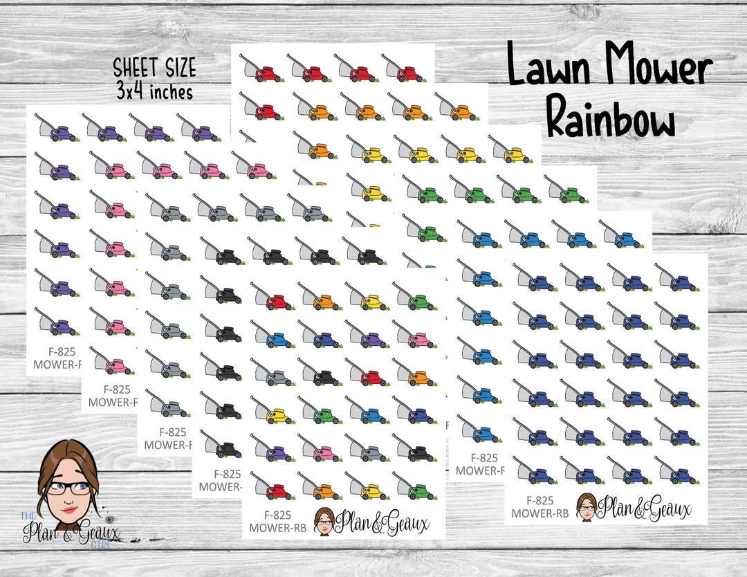 Lawn Mowers Stickers Mow Lawn Stickers Yard Work Sticker - Etsy