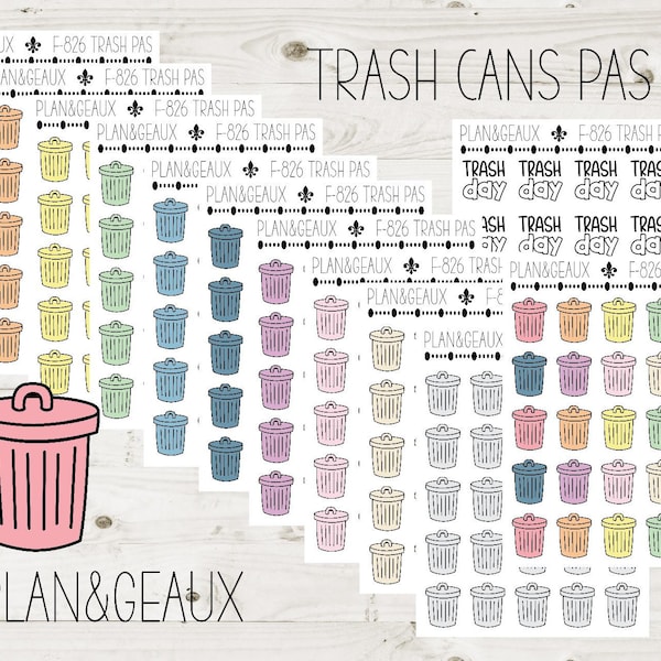 Trash Can Sticker - Etsy