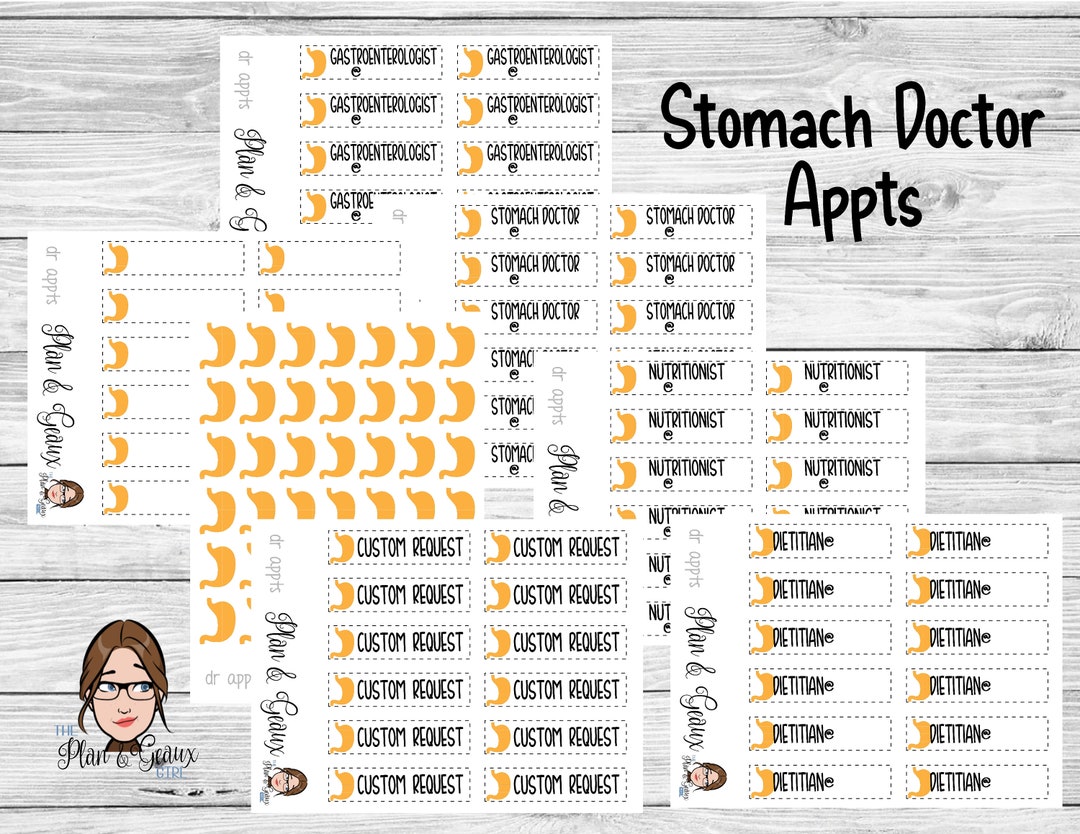 Gastroenterologist Planner Stickers Stomach Doctor Stickers - Etsy