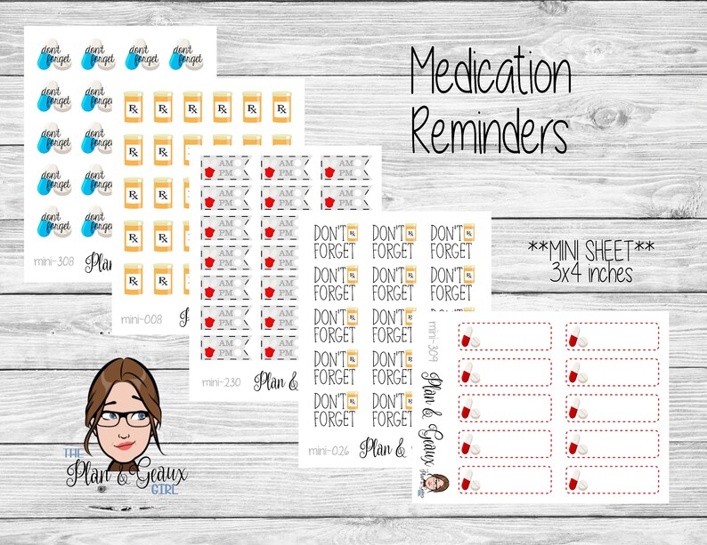 Medication Planner Stickers Don't Forget Medication - Etsy Singapore