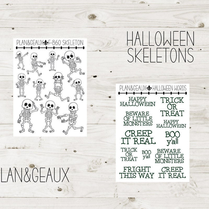 Skeleton Sticker - Etsy