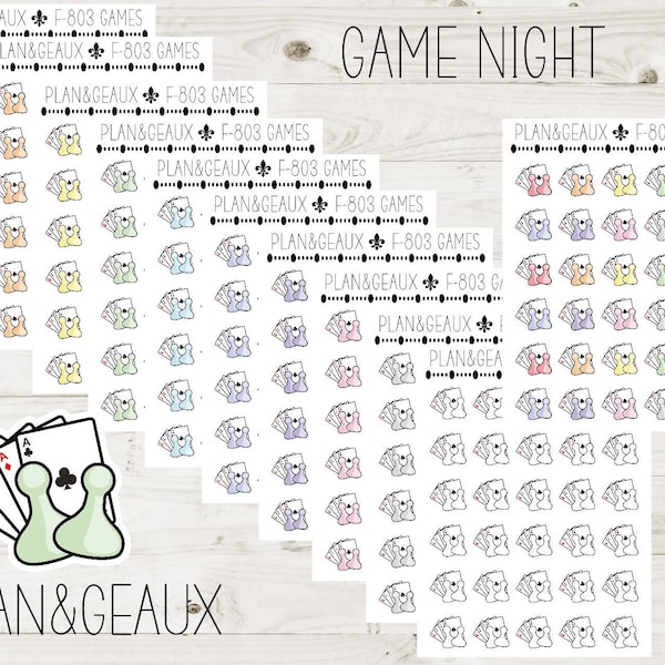 Family Game Night Stickers - Etsy