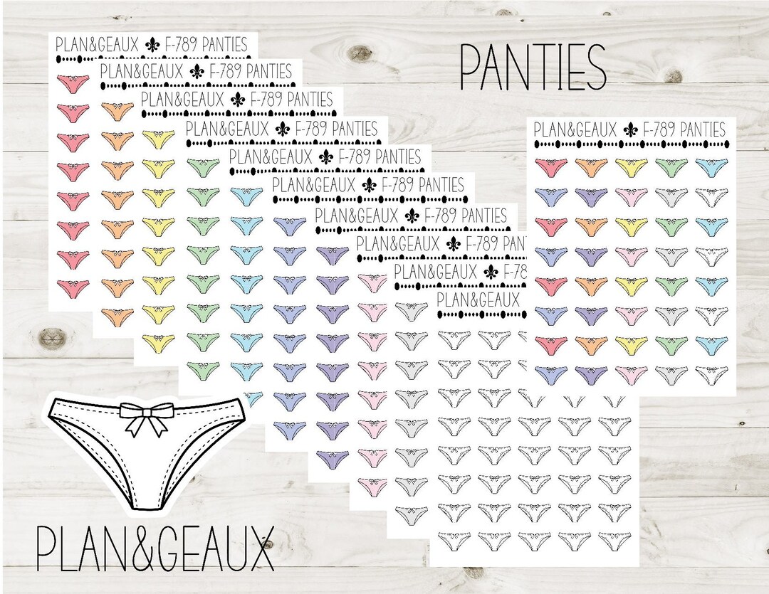 Panties Stickers, Underwear Stickers, Sexy Time Sticker, Pastel Colors ...