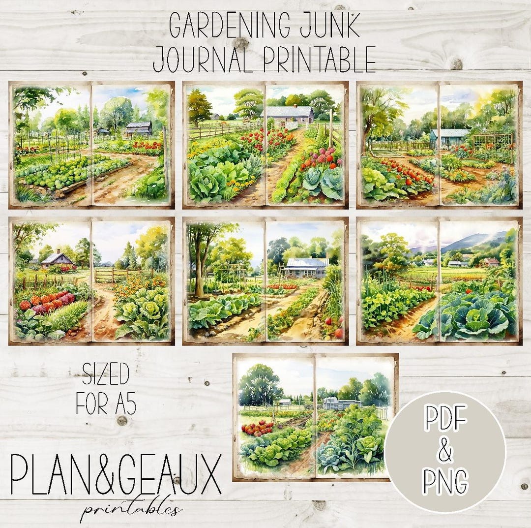 PRINTABLE JUNK JOURNAL Pages, Gardening Junk Journal Pages, Gardening ...