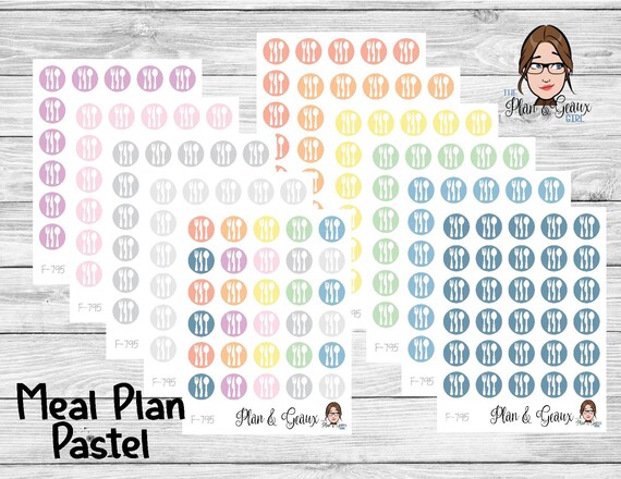Meal Plan Stickers Menu Stickers Meal Prep Sticker Meal | Etsy