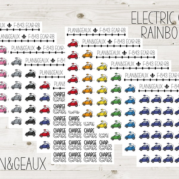 Electric Car Sticker - Etsy
