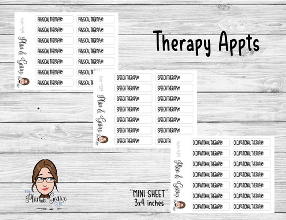 Physical Speech Occupational Therapy Planner Stickers | Etsy