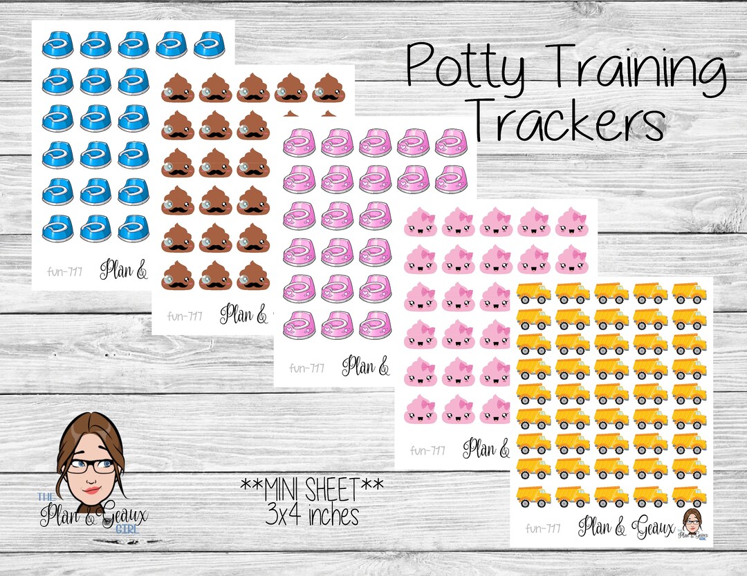 Potty Training Planner Stickers, Boy Potty Training Planner Stickers ...