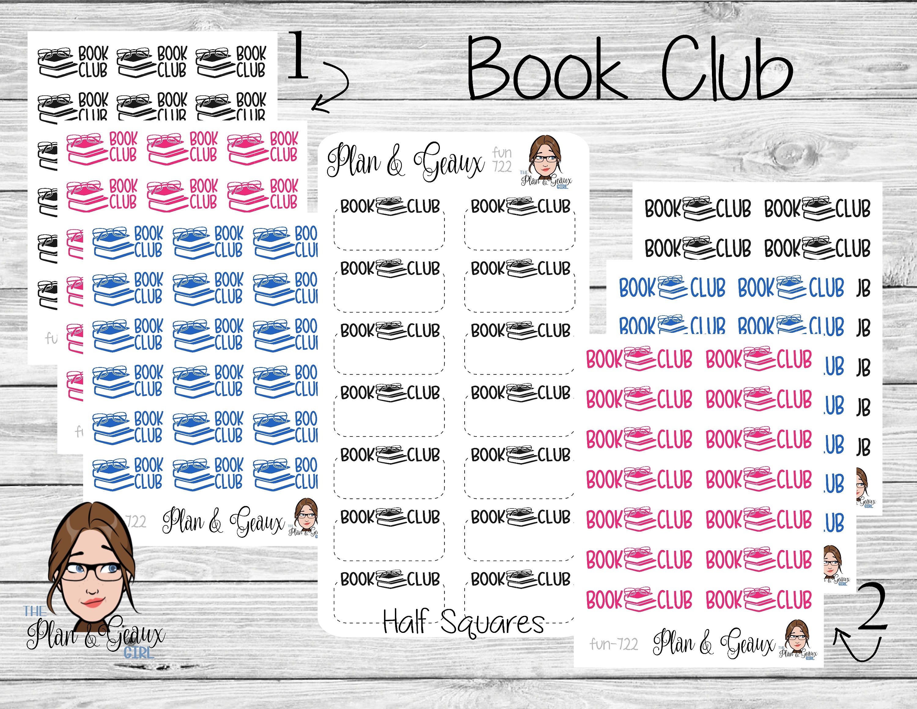 Book Club Planner Stickers Reading Planner Stickers Book - Etsy UK