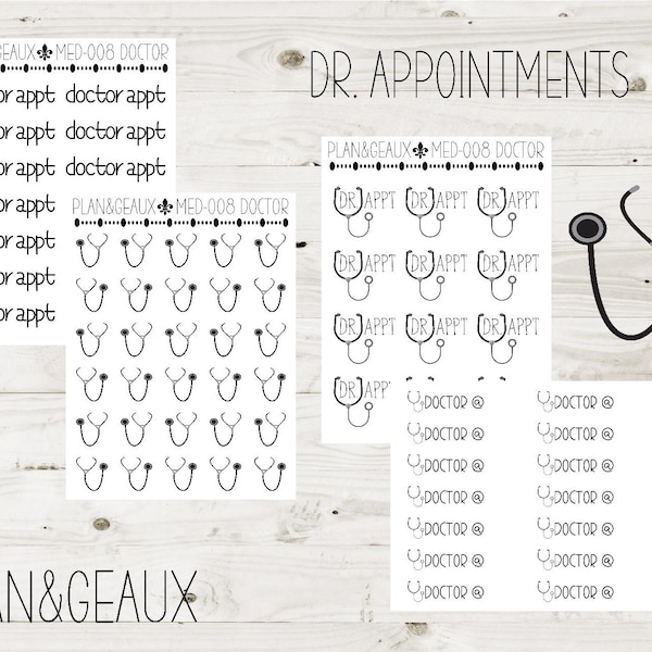 Doctor Appointment Planner Sticker - Etsy