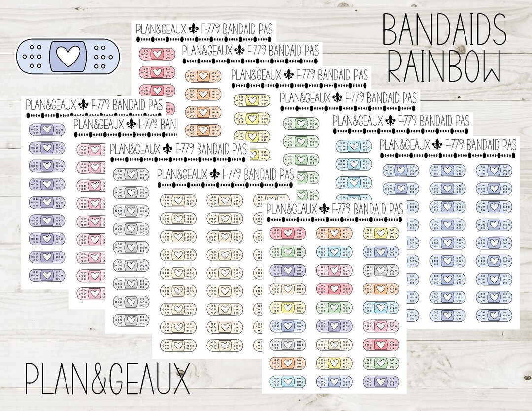 Bandaids Stickers Bandage Stickers Medical Health Sticker - Etsy
