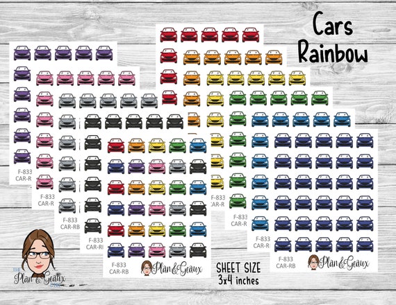 Car Stickers Car Care Stickers Car Payment Sticker Rainbow | Etsy
