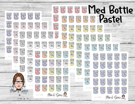 Medication Bottle Stickers Prescription Stickers RX Sticker | Etsy