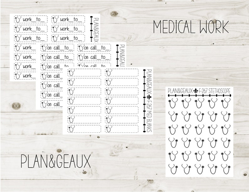 Medical Work Schedule Planner Stickers Nurse Doctor on Call - Etsy