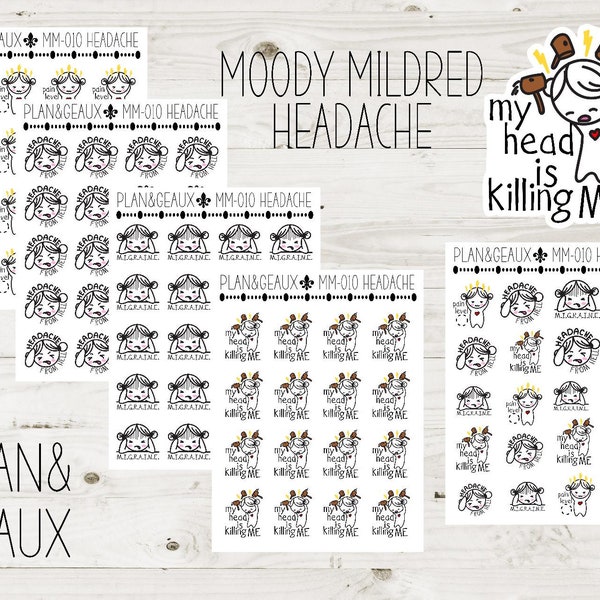 Migraine Headache Stickers - Etsy