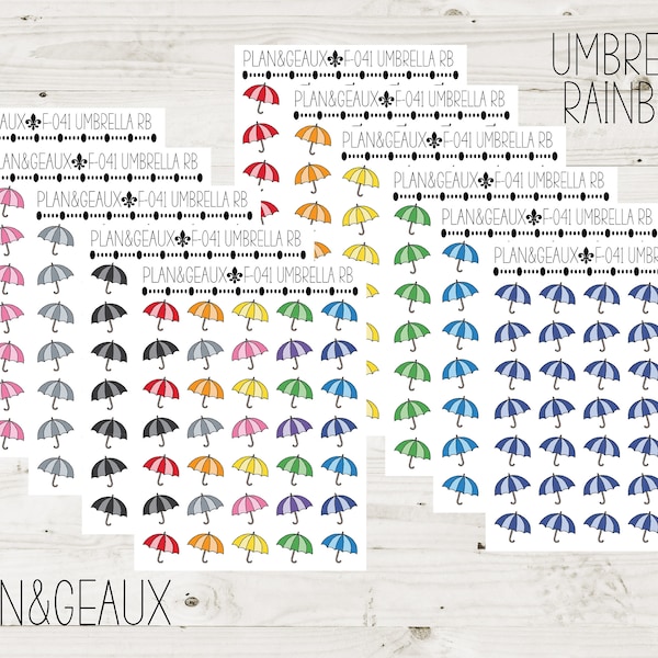 Rainbow Umbrella - Etsy