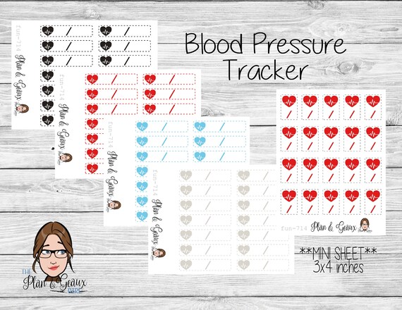 Stickers Blood Pressure Tracker Stickers Paper, Party & Kids Craft ...