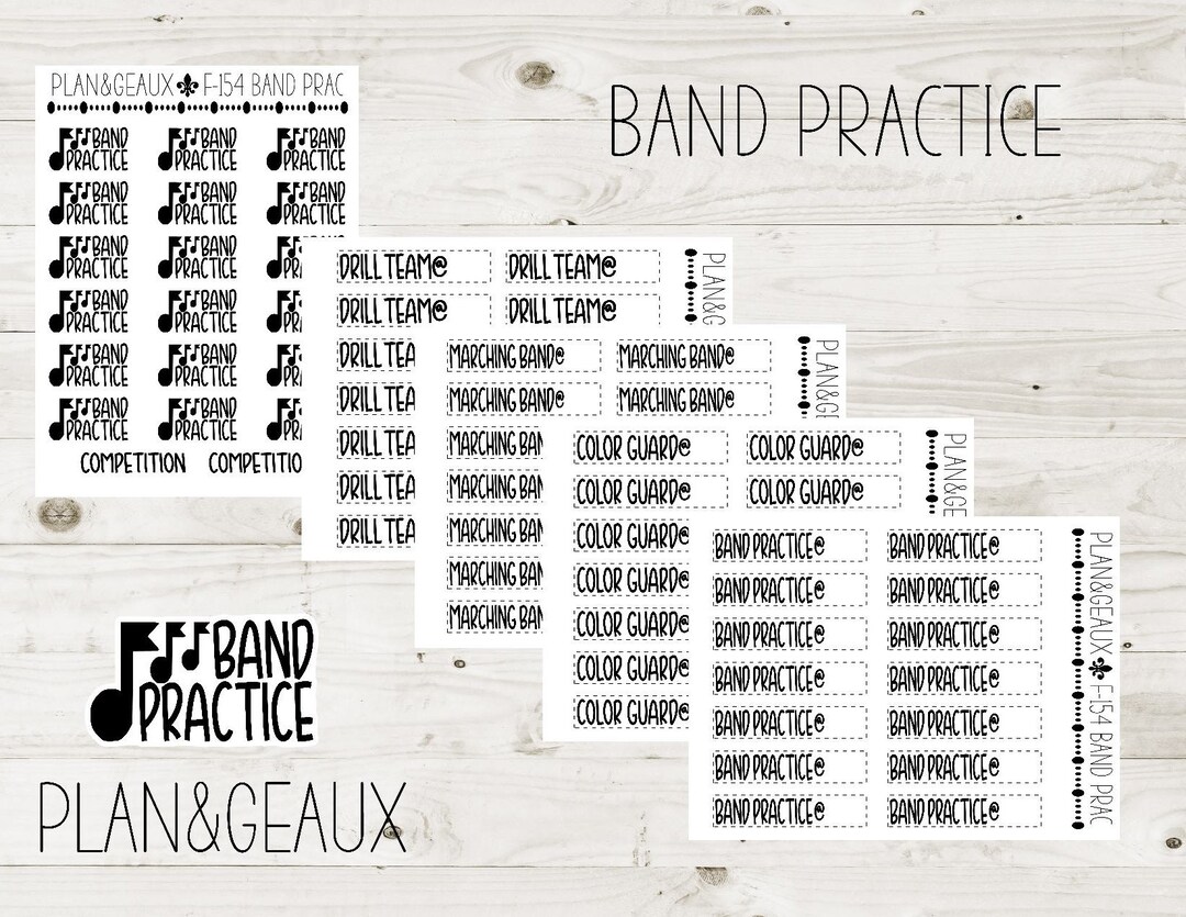 Band Planner Stickers, Marching Band Planner Stickers, Color Guard ...