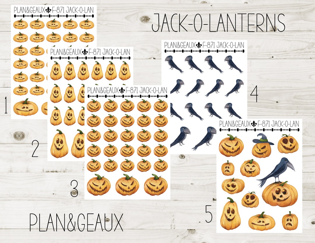 Halloween Fun Stickers, Jack O Lantern Stickers, Halloween Stickers ...