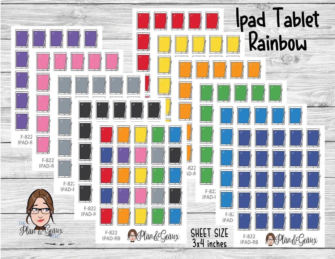 IPad Tablet Stickers Tablet Stickers Kindle Sticker Rainbow - Etsy