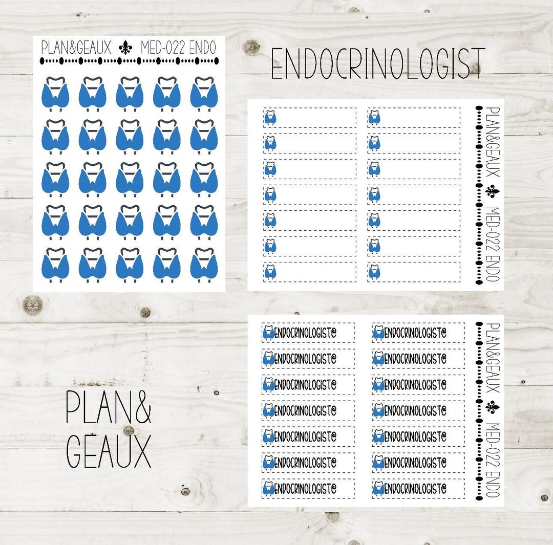 Endocrinologist Planner Stickers, Doctor Stickers, Thyroid, Pancreas ...