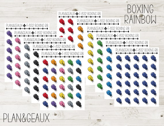 Boxing Stickers Boxing Gloves Stickers Exercise Sticker - Etsy