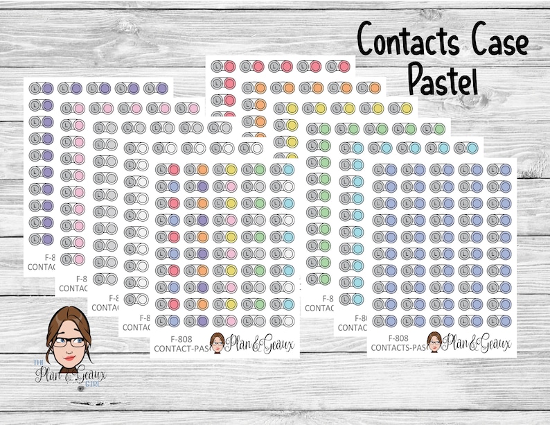 Contact Lens Stickers Contacts Stickers Eye Care Sticker - Etsy