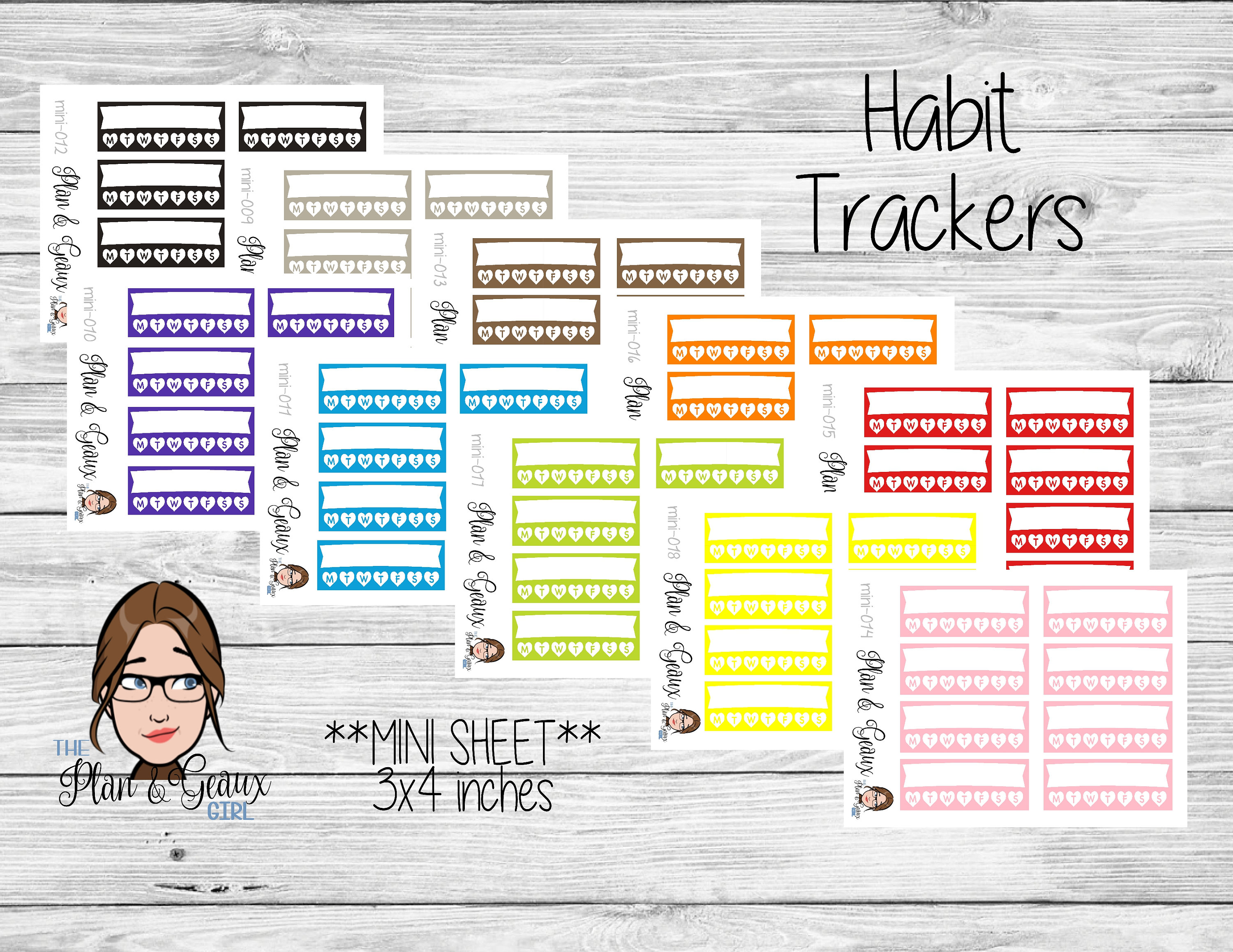 Habit Tracker Planner Stickers MINI Sheets Bullet Journal - Etsy