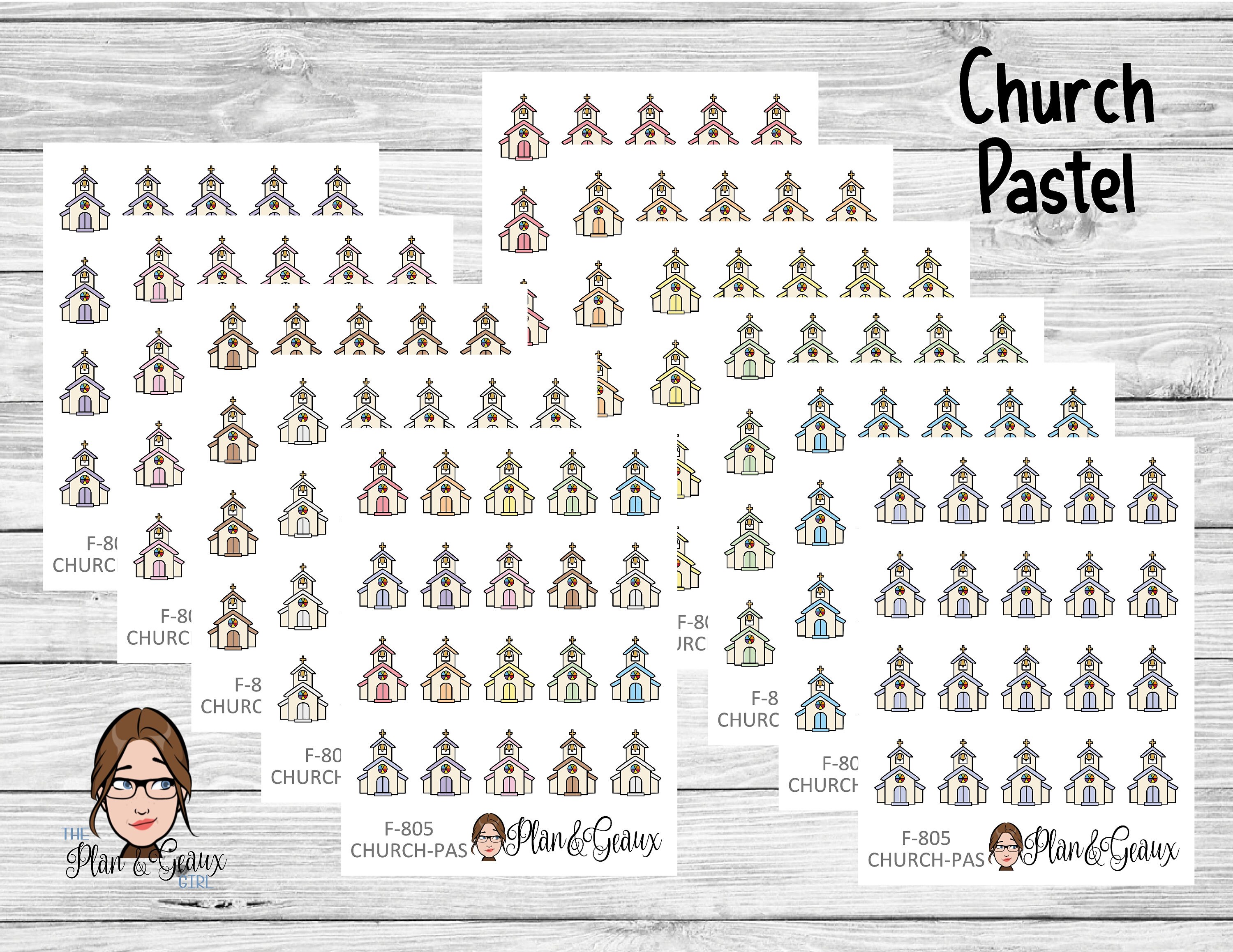 Church Stickers Church House Stickers Faith Sticker Pastel | Etsy