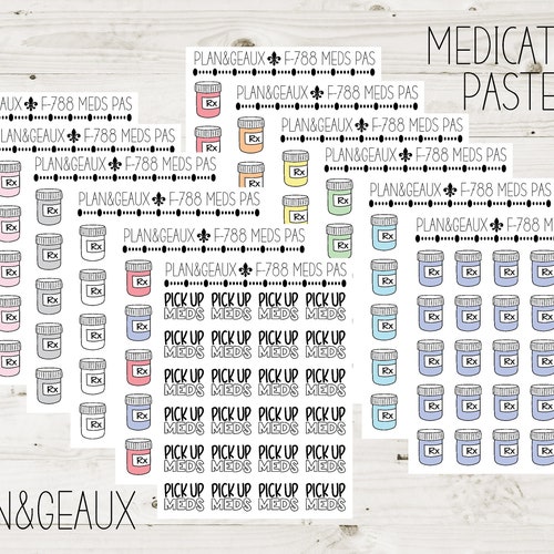 Medication Bottle Stickers Prescription Stickers RX Sticker - Etsy
