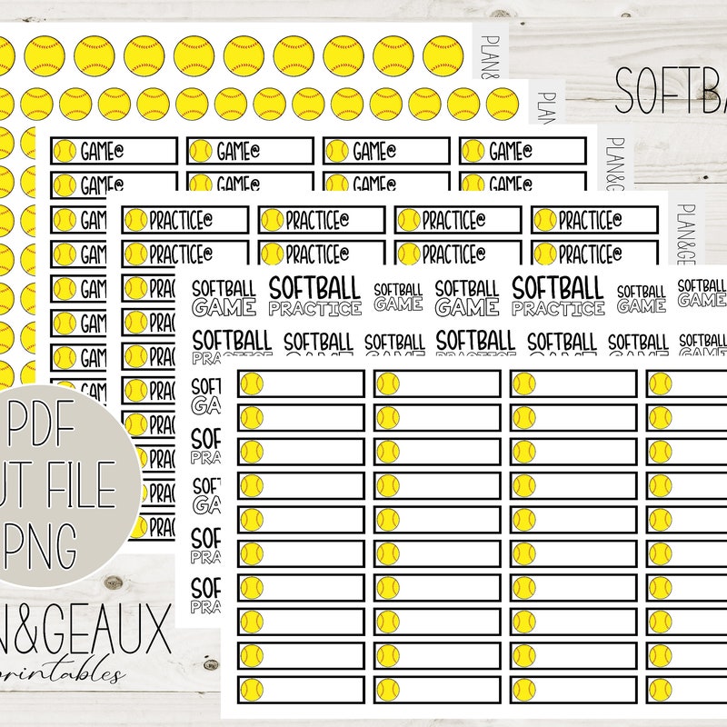 Softball Sticker - Etsy