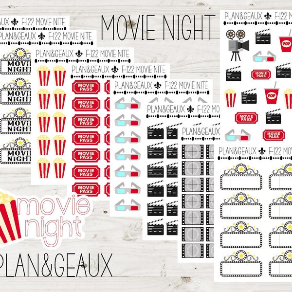 Bullet Journal Movie Stickers - Etsy