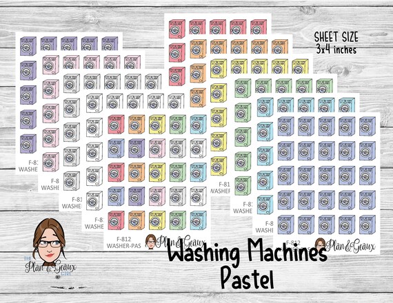 Washing Machine Stickers Washer Stickers Wash Clothes | Etsy