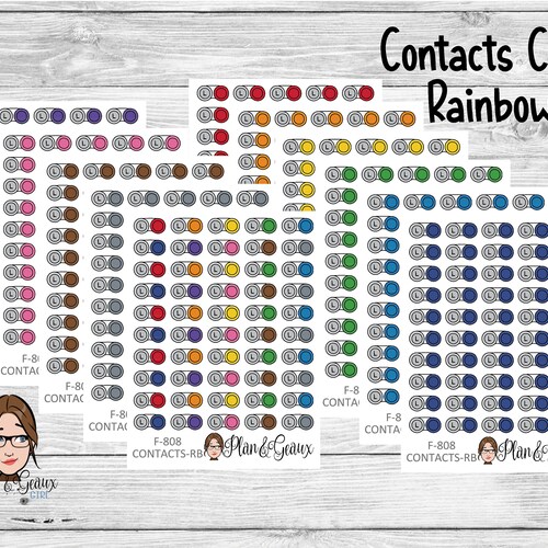 Change Contacts Contact Lens Planner Stickers - Etsy