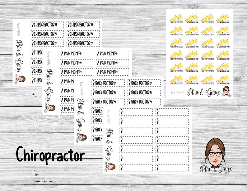 Chiropractor Planner Stickers Chiro Appointment Stickers - Etsy