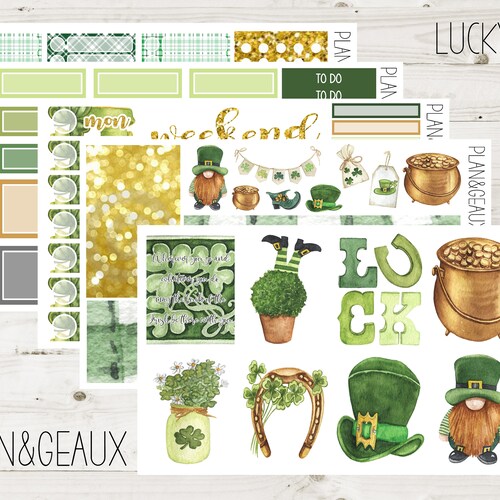 MARCH PLANNER STICKERS Printable St. Patrick Day Planner - Etsy