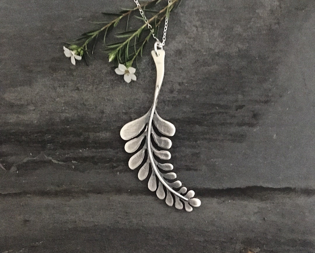 Fern Necklace, Fern Pendant, Fern Necklace Silver, Leaf Jewellery ...