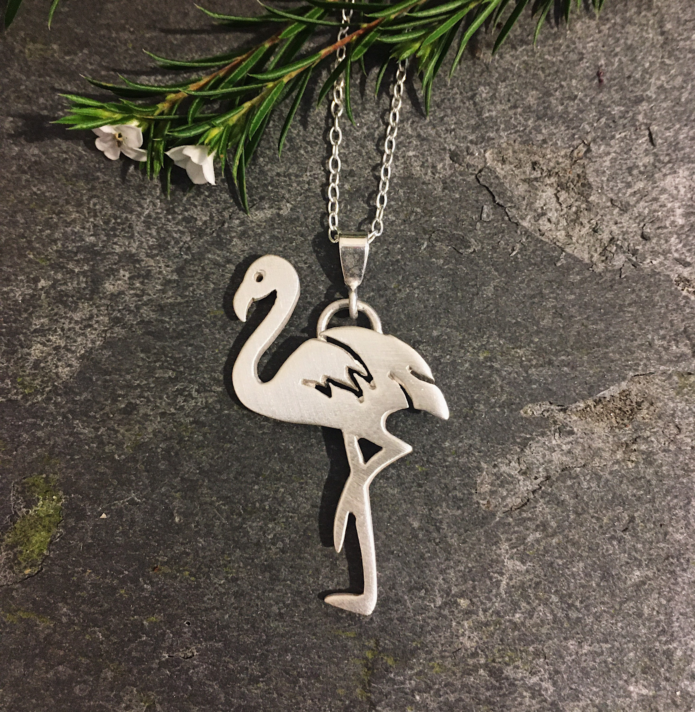 Flamingo Necklace, Flamingo Pendant, Silver Flamingo Jewellery ...