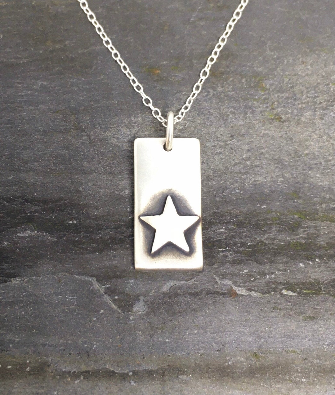 Cute Silver Star Necklace, Pretty Star Pendant, Silver Star Jewellery ...