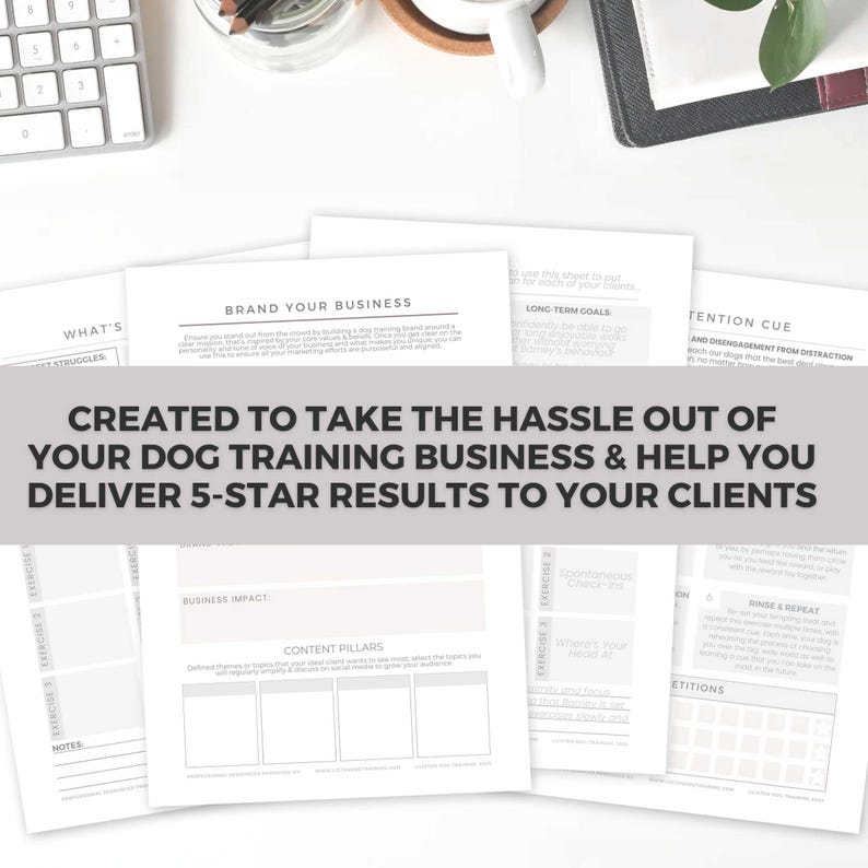Complete Dog Trainer Business Kit | Client Onboarding Forms, Training ...