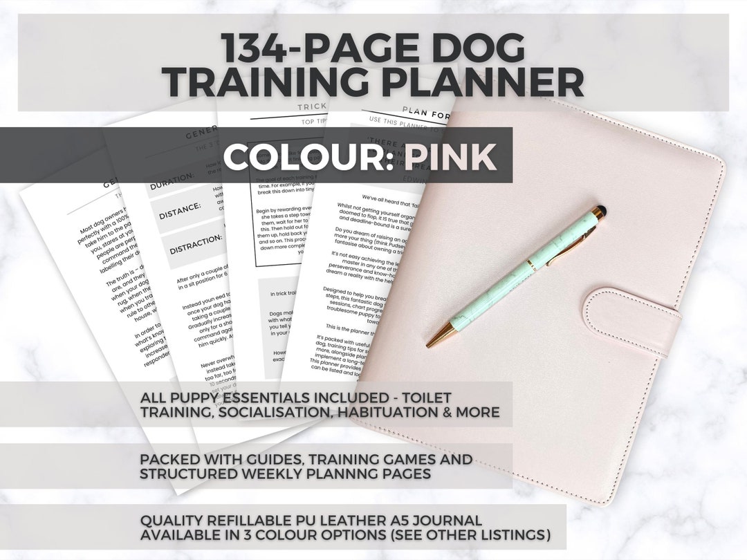 A5 Dog Training Log Book | Plan Your Dog Training | Gift for Dog Lovers ...