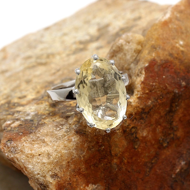 Yellow Topaz Ring - Etsy