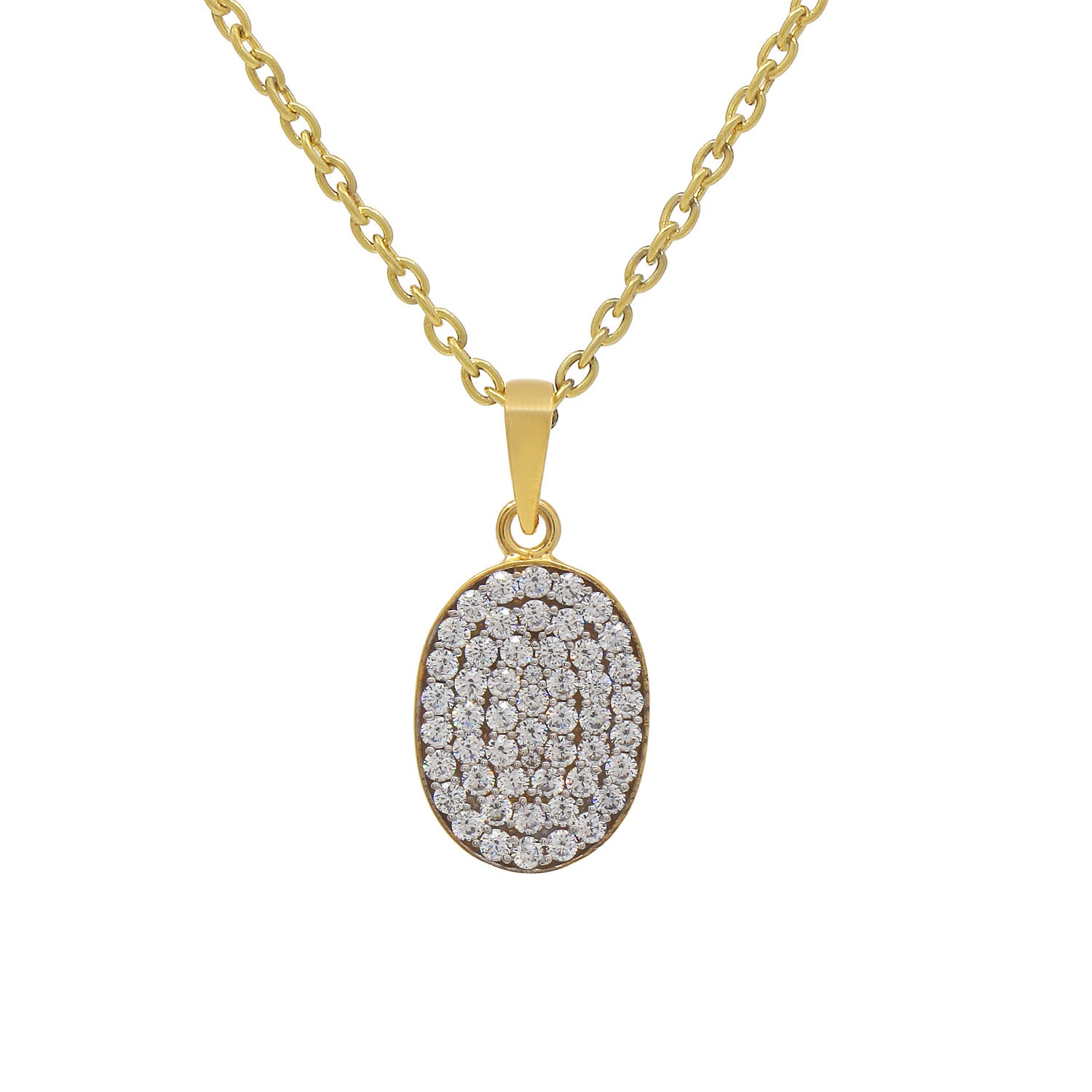 Pave Diamond Pendant, Micro Pave Pendant, 925 Sterling Silver, Pave ...